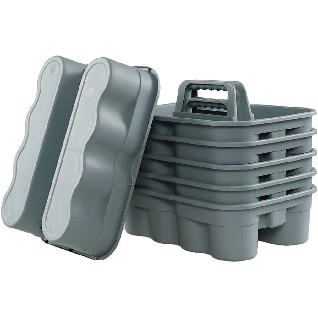 Modern Deluxe Rectangle Janitorial Cleaning Caddy Injection Molded ...