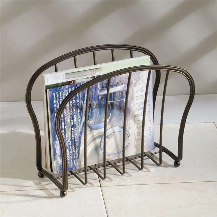 Modern Decorative Metal Wire Standing Magazine Holder - Buy Magazine ...