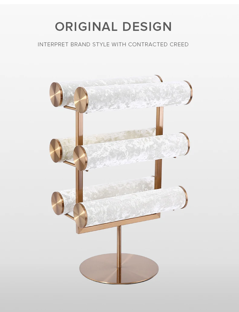 Luxury Jewelry Display - Metal Bangle Stand with 2 Colors