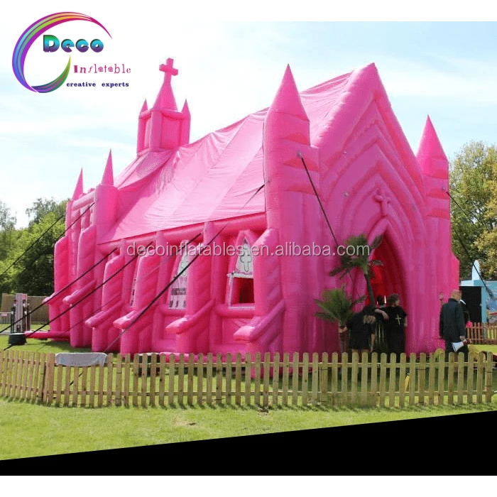 Pink Inflatable Church Tent for Wedding - Customized Size