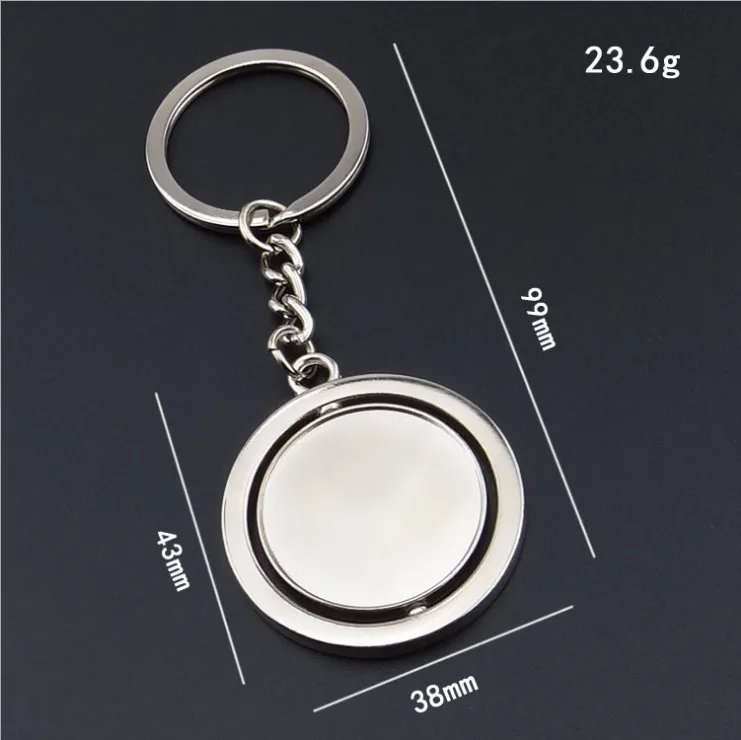 360 Rotating Metal Tag Keyring - Custom Design & Printing