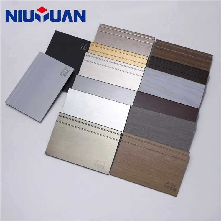 Customized Decorative Brushed Metal Aluminum Baseboard Wall Skirting ...