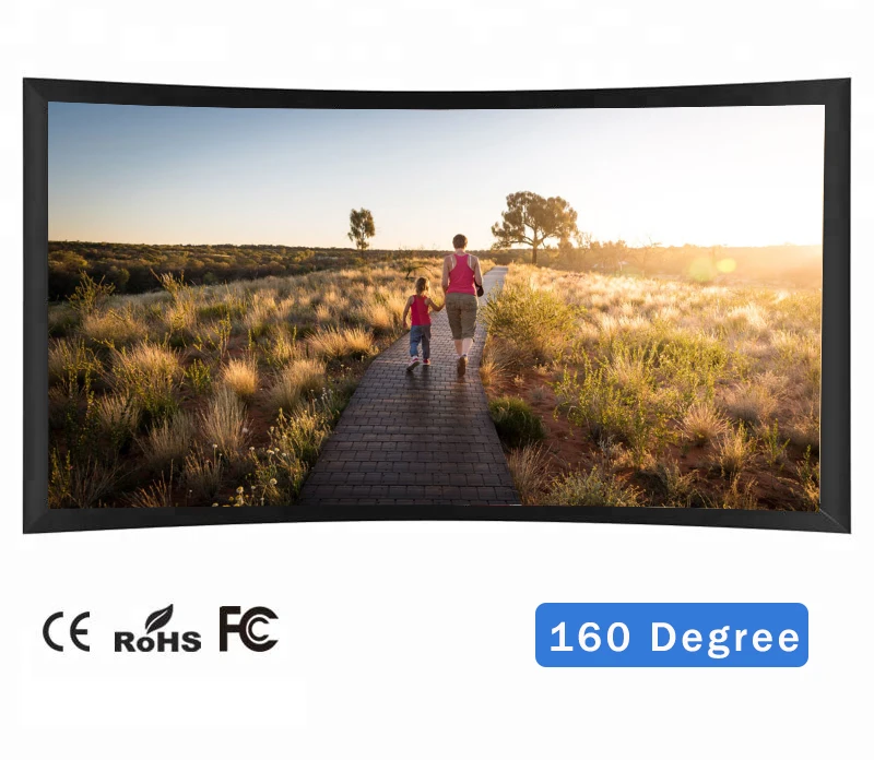 180 Degree Curved Projection Screen,Fixed Curved Hd Projector Screen ...