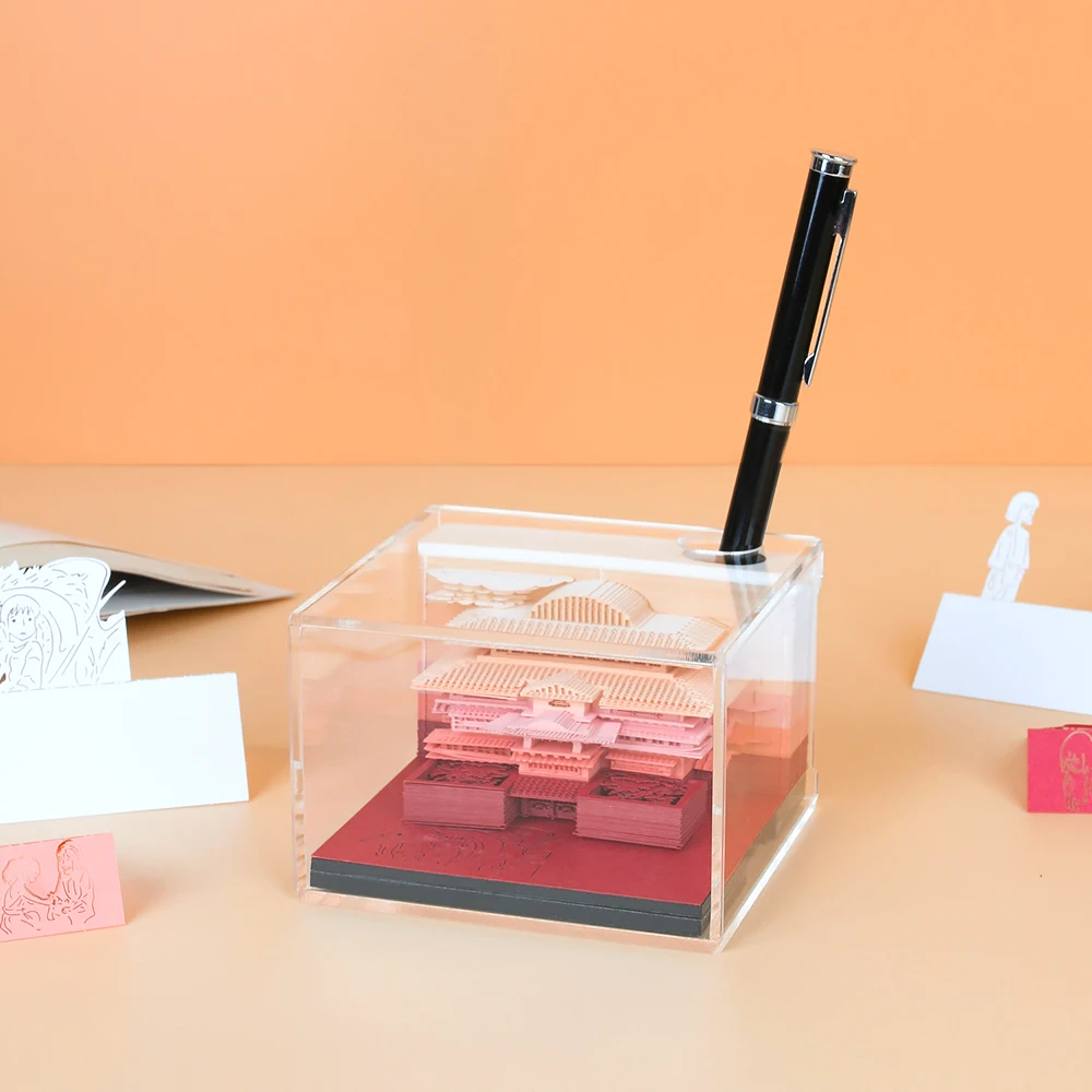 Spirited Away Paper Craft 3d Memo Pad Cube Collection Building Block ...