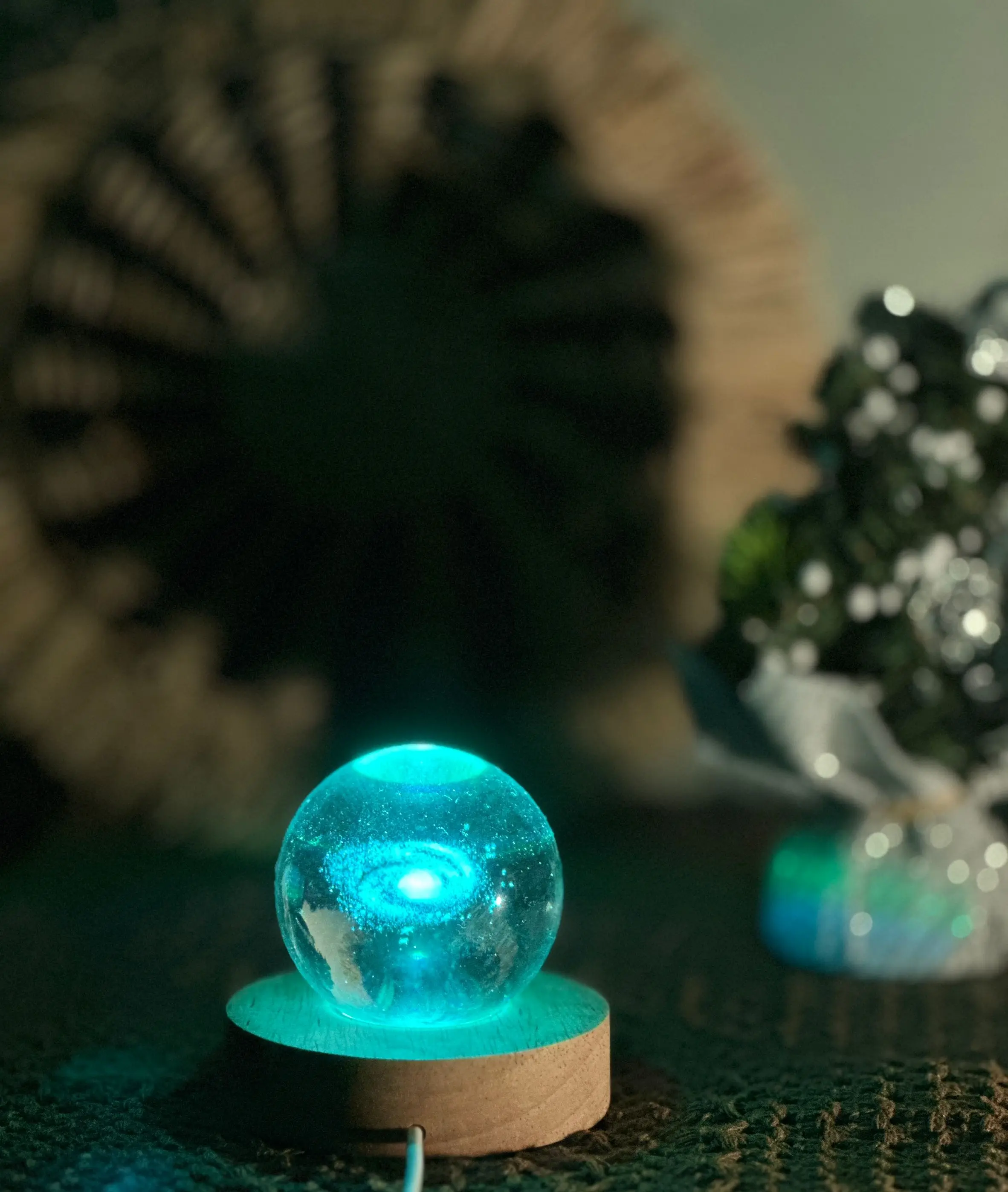 Round LED Wooden Light Base - 3D Night Light Solutions