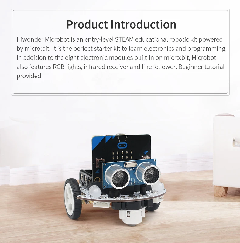 Hiwonder Microbot Kids Steam Education Toys Programmed Robot Graphical ...