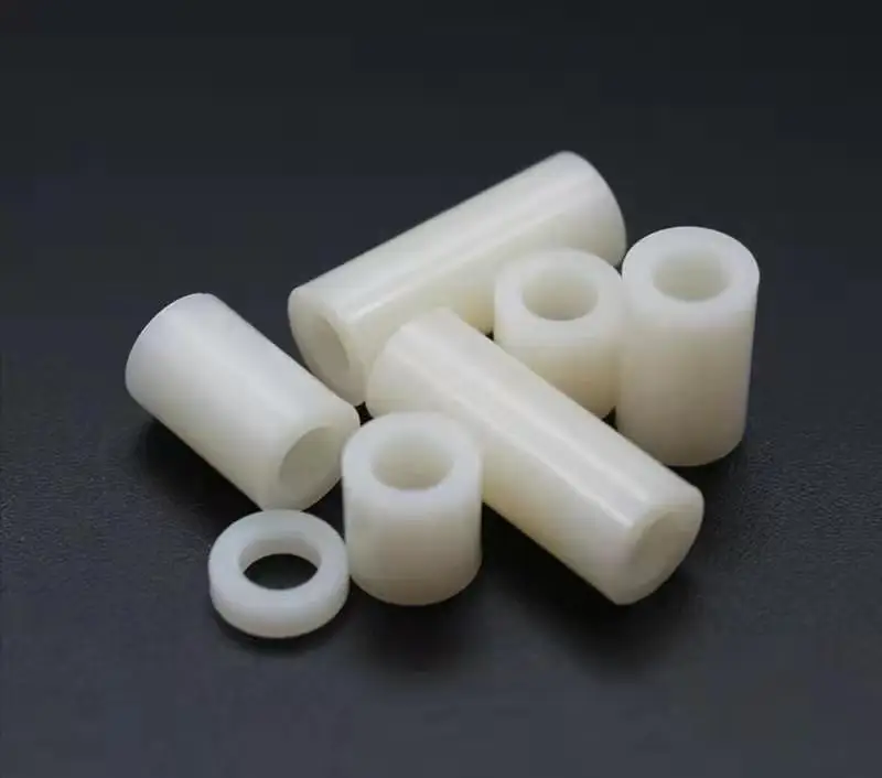 Customized White Cylindrical Plastic Spacers - SDS