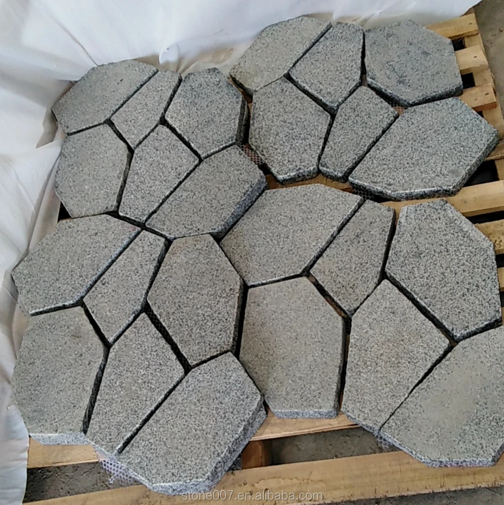 SH STONE Dark Grey Granite Interlocking Paving Stone for Garden Walkway ...