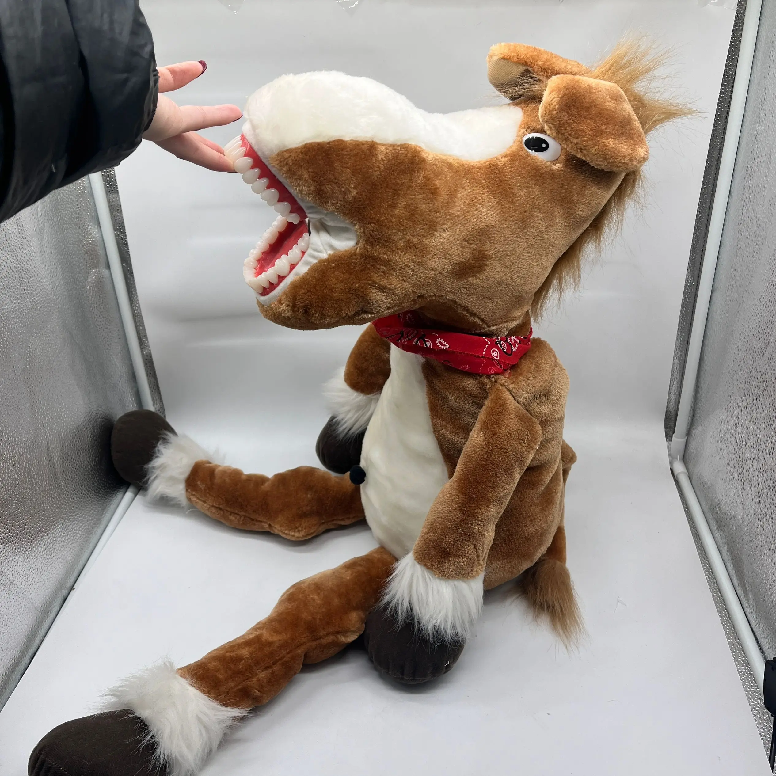 Custom Plush Education Brushing Big Tooth Donkey Toy Children Brush ...