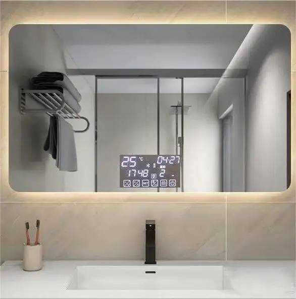Luminous Mirror In The Bathroom Wall Mounted Intelligent Bathroom ...