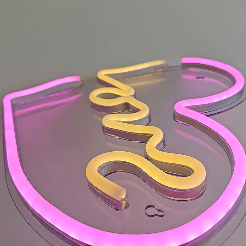 Led Sign Red Heart Neon Sign With Switch Neon Light Neon Light Bedroom ...