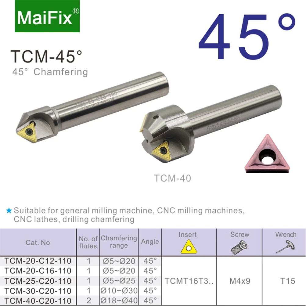 Tcm 45 Degree Cnc Tcmt Lathe Machine Milling Cutter Carbide Inserts ...