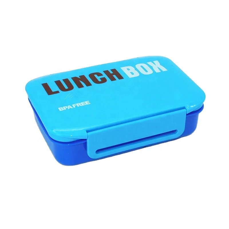 Custom Print Plastic Rectangle Lunch Box Bento Food Box with 750ml with ...