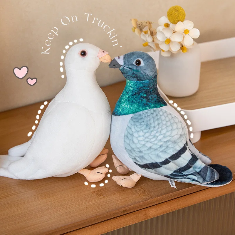 Pigeon Plush Realistic Pigeon Stuffed Animal Soft Lifelike Pigeon Toy ...