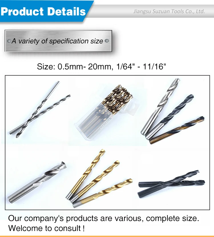 DIN 338 Fully Ground 5% Cobalt M35 HSS Twist Dril Bit for Metal ...