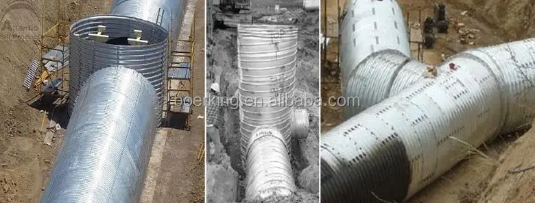 Steel Pipe Galvanized Splice Corrugated Pipe Culvert - Buy High Quality ...