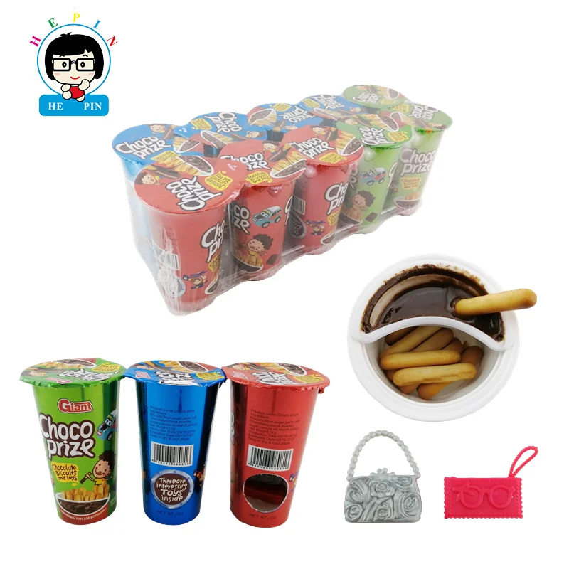 Chocolate Cream Crispy Biscuit Stick Surprise Choco Cup With Assorted ...
