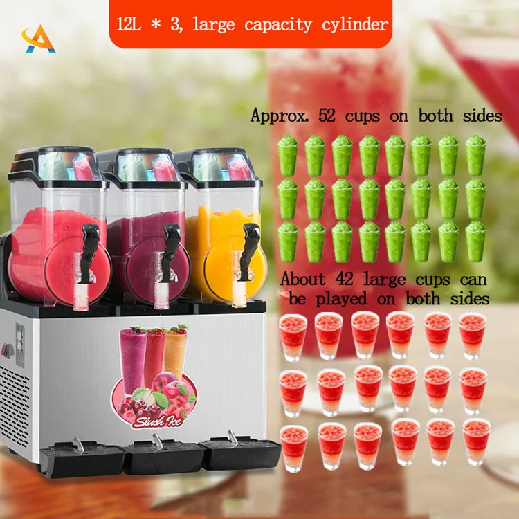 12L*2 Stainless Steel Small Capacity Mini Slush Machine for Commercial ...