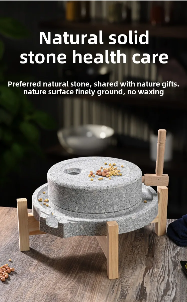 Millstone Manual Milling Machine Natural Stone Design for Home Use New & Used Grain Milling and ...
