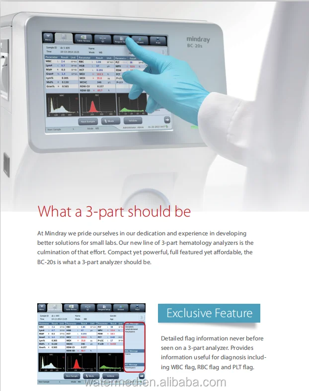 Mindray Bc-20s Auto Hematology Analyzer - Buy Mindray Hematology ...