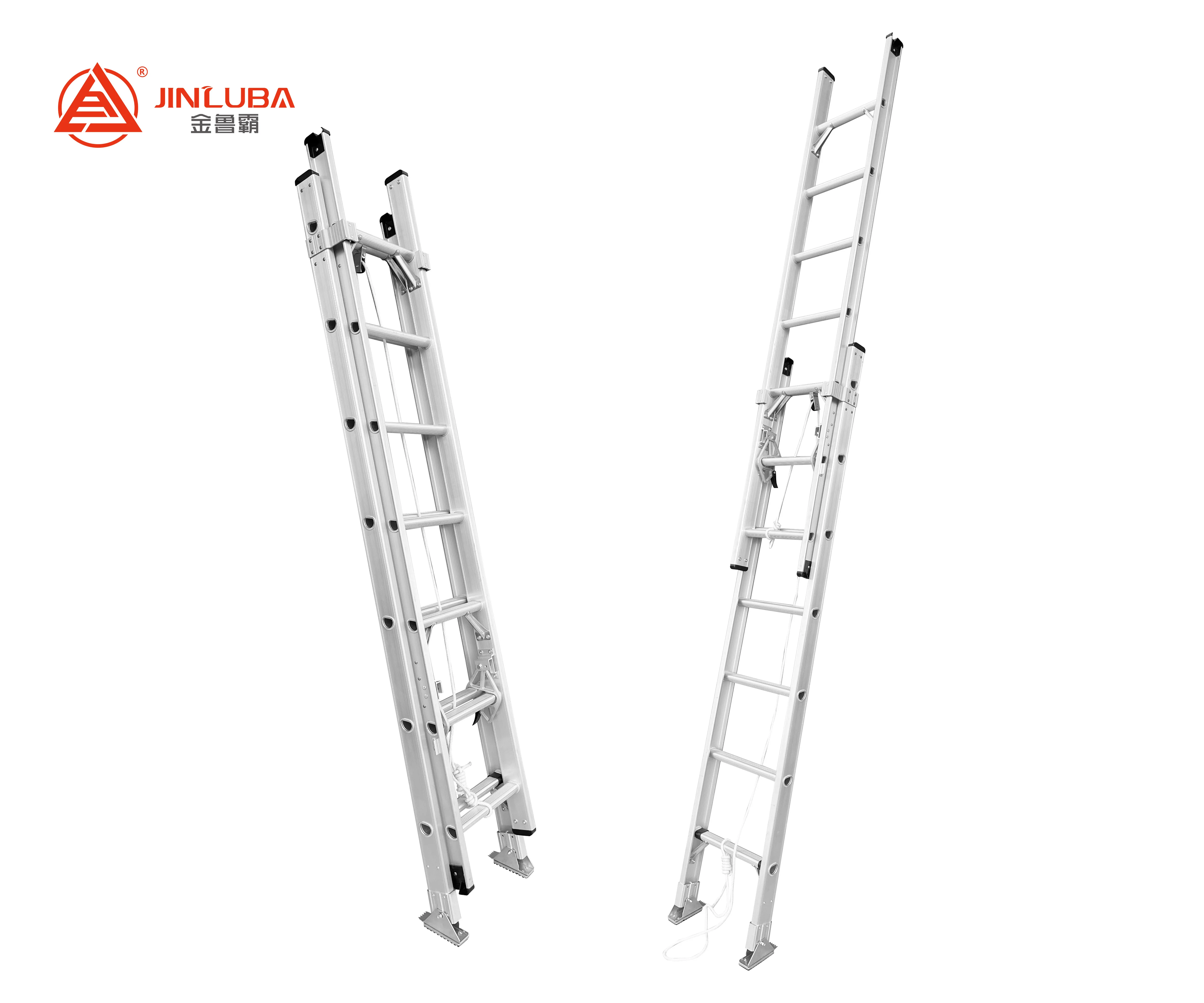 Height Adjustable Aluminum Telescopic Ladder - 20ft To 28ft, Odm