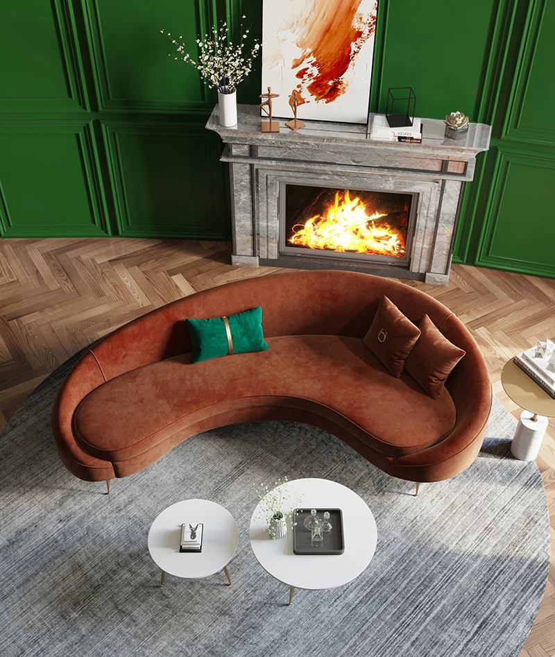 Unique Moon Shaped Design Sofa 3 Seat Sofa Multi-seat Sofa - Buy ...