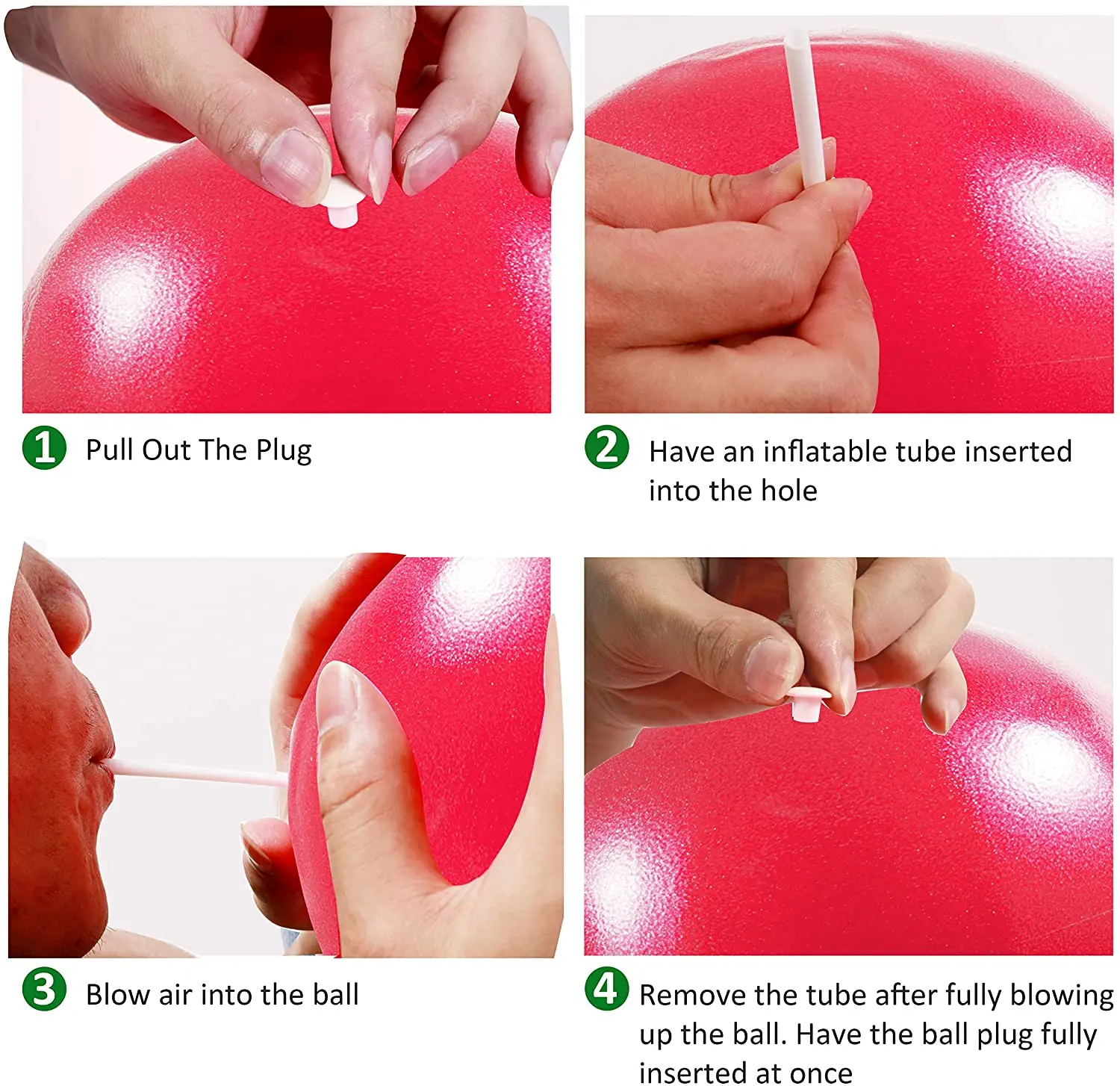 25cmmini Exercise Ball 9 Inch Small Gym Ball With Inflatable Straw For ...