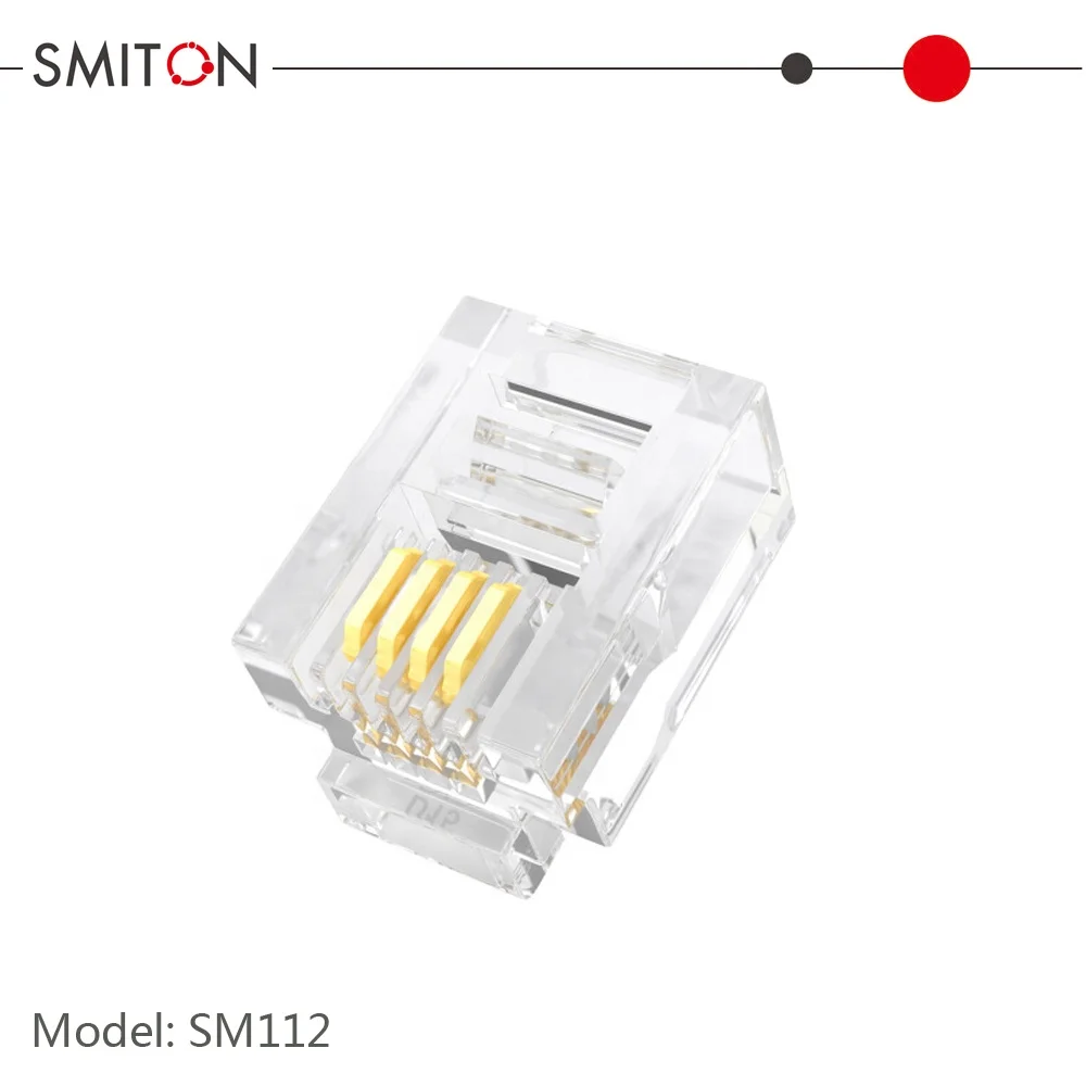6 Pin Connector Utp Rj11 6p4c Modular Plug - Buy 6p4c Modular Plug,Utp ...