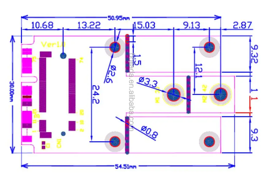 Mini PCI-E Mpcie Connector to M.2 NGFF Key A+E for WIFI BT