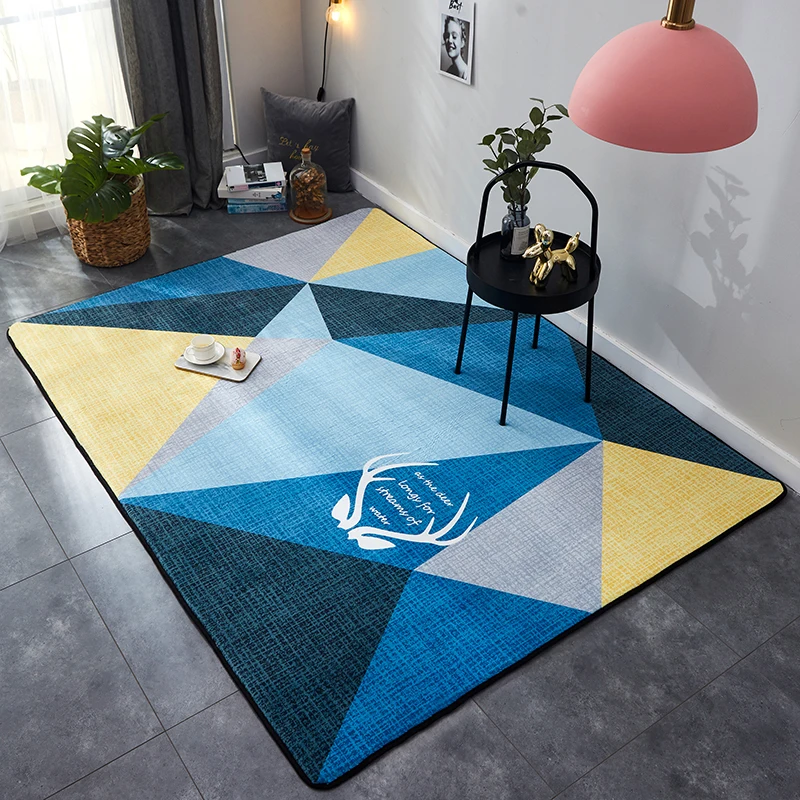 Simple Nordic Ultra Soft Velvet Area Rugs Fluffy 3d Carpets For Bedroom ...