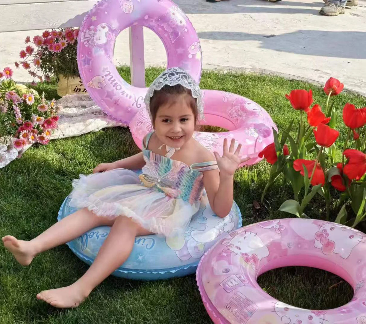 Sanrio Swimming Ring Kawaii Inflatable Swim Buoy Kawaii Hello Kt ...