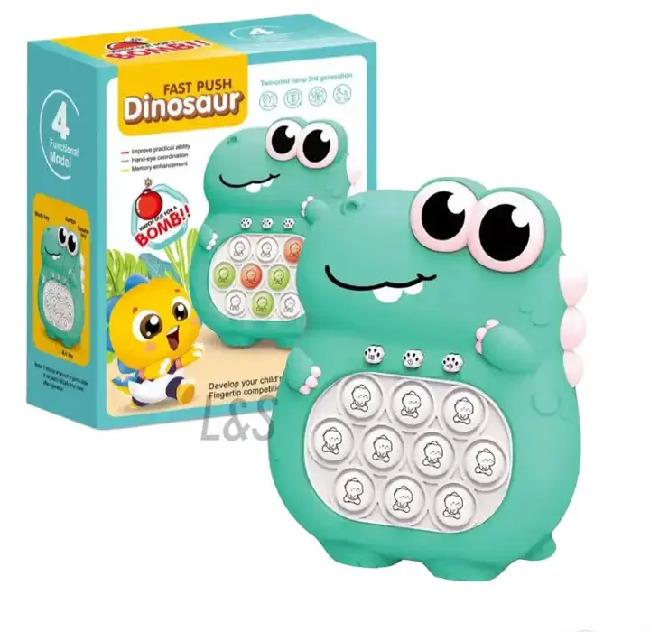 Dinosaur Rabbit Hamster Fast Push Puzzle Game - Eco-Friendly Memory Toy