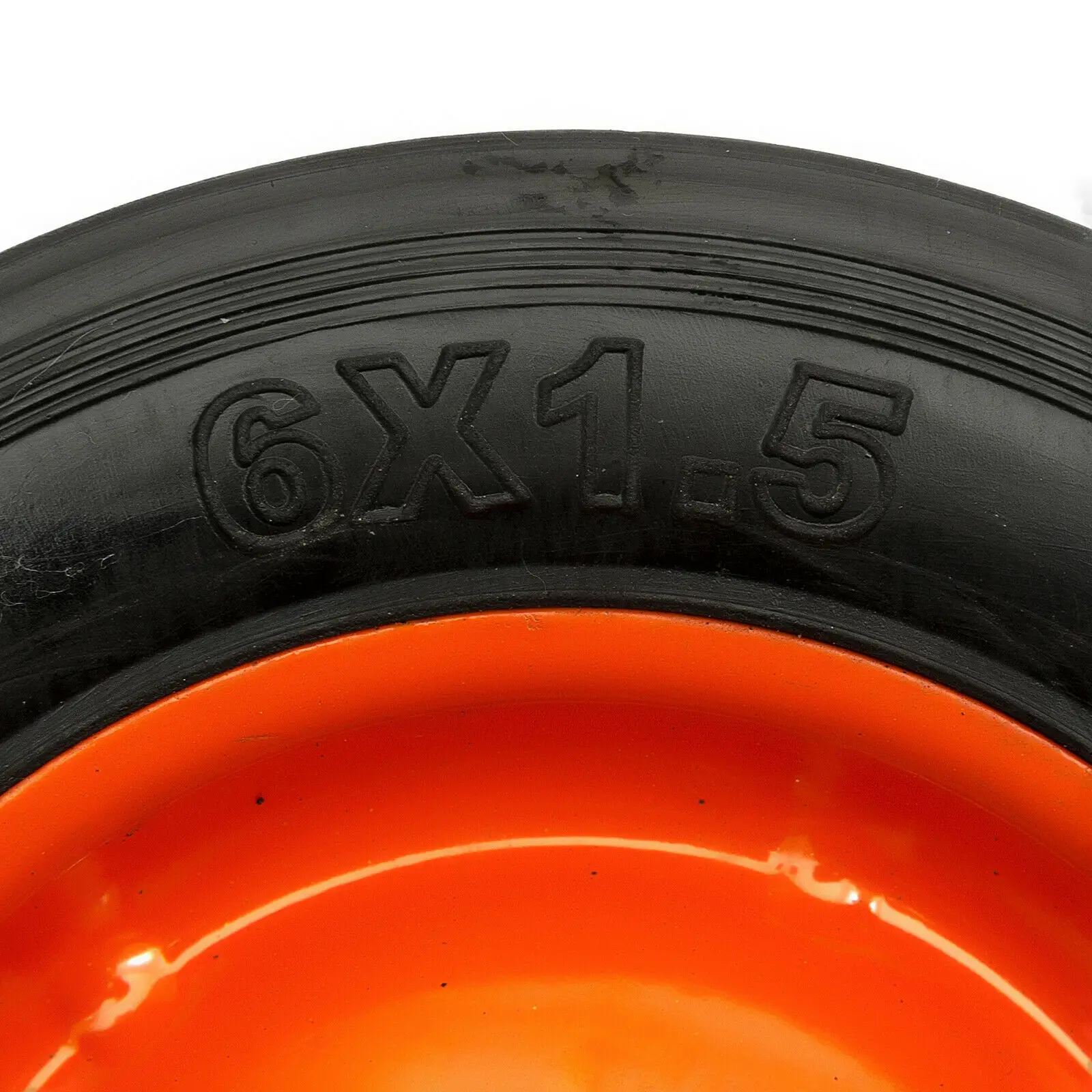 6x1.5'' Caster Wheel with Solid Rubber Coating for Garden Cart