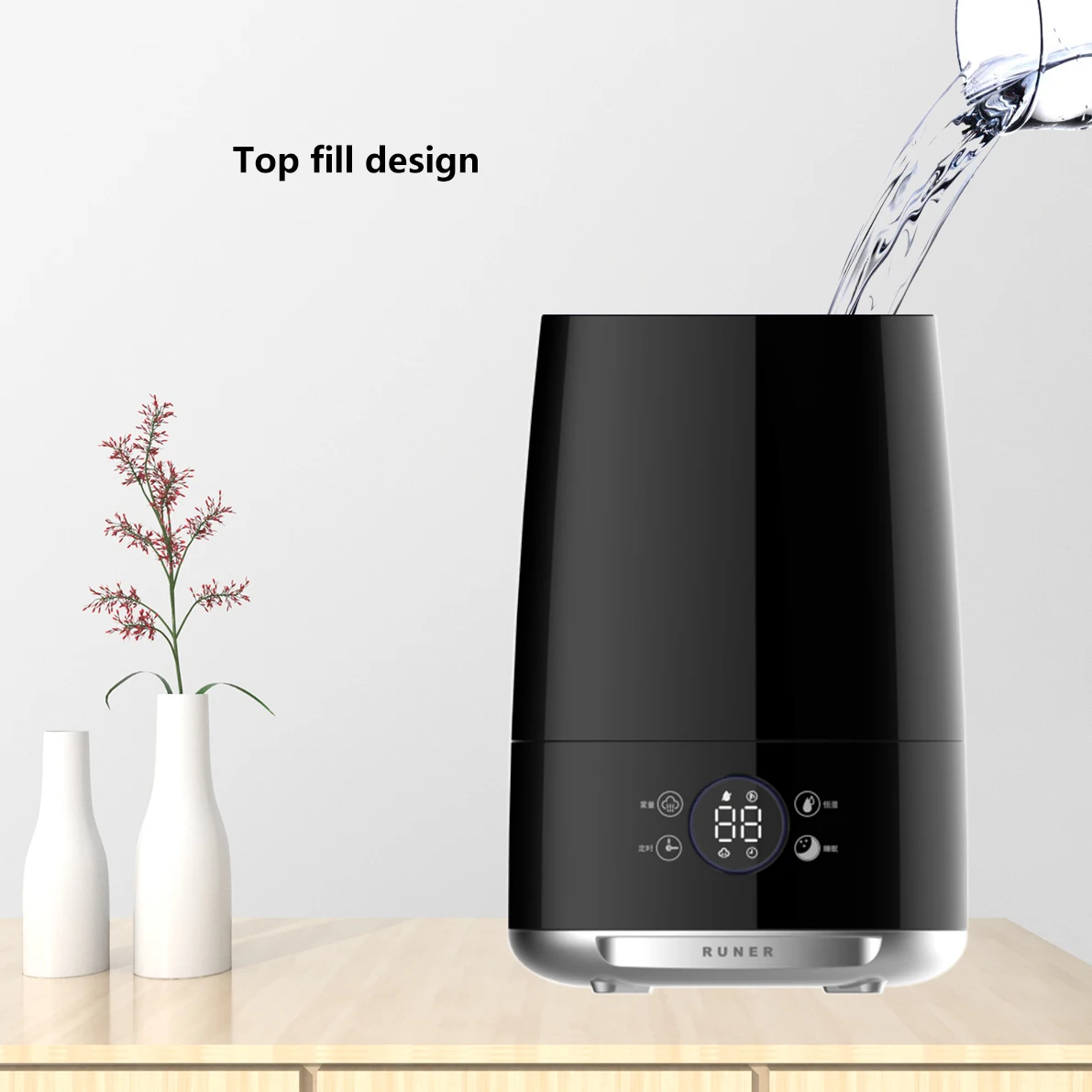 Runal Wifi Tuya App Top Fill H2o Aroma Diffuser Umidificador Cool Mist ...