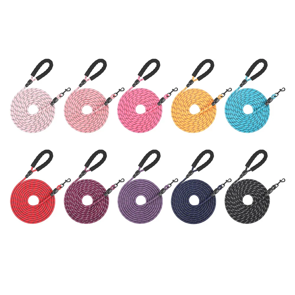 New Luxury Solid Pink Dog Leash 2025 Strong Heavy Duty PVC Rope 5m/8m ...