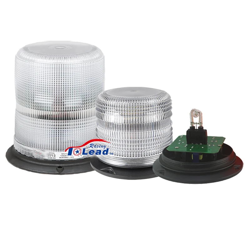 Heavy Duty Mining High Profile White Xenon Strobe Warning Beacon Light Low Profile Aluminum 35W ...