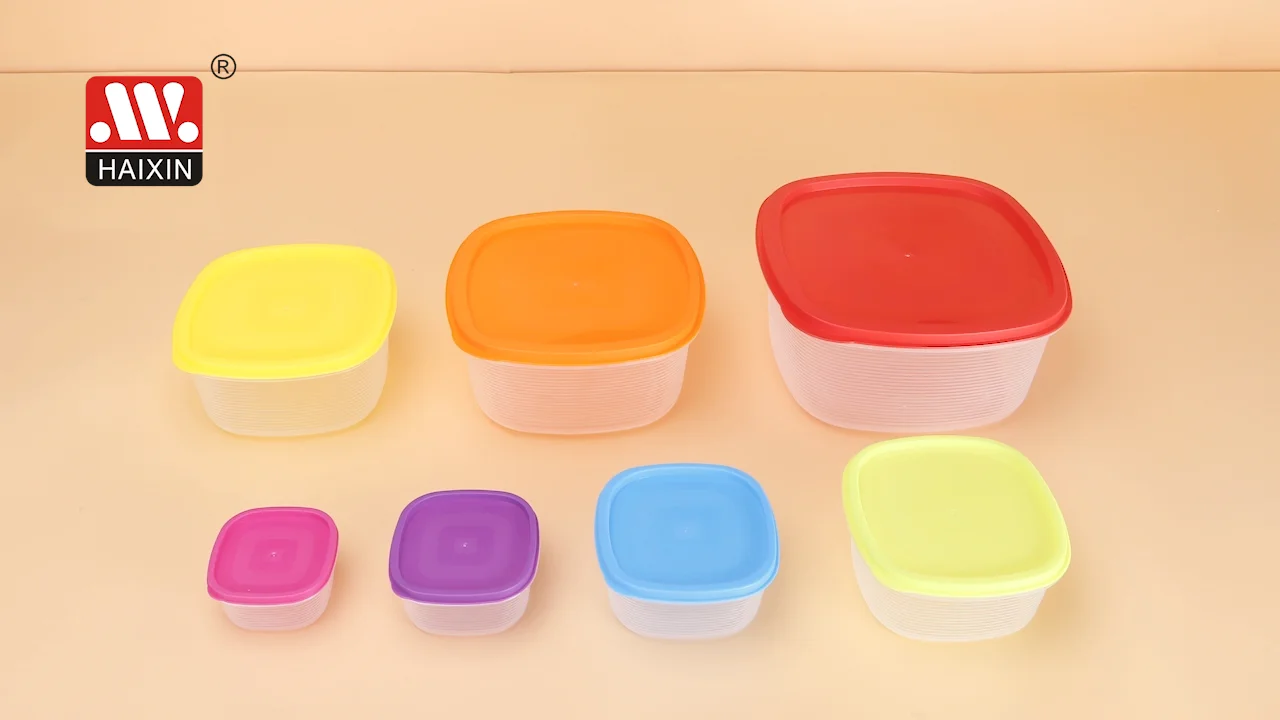 Hot Selling 7pcs/5pcs/3pcs Rainbow Round/square Meal Prep Plastic Food ...