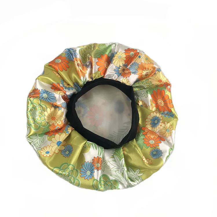 Factory Custom Shower Caps Satin Printing In Lining Eva Waterproof ...