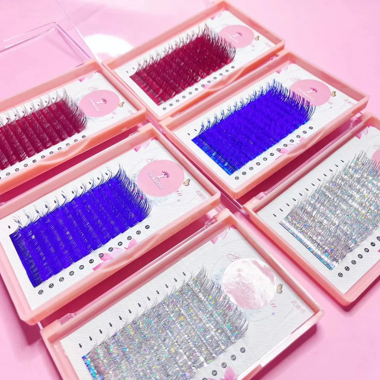 Shiny Colorful Eyelashes - Makeup Tinsel Individual Lashes