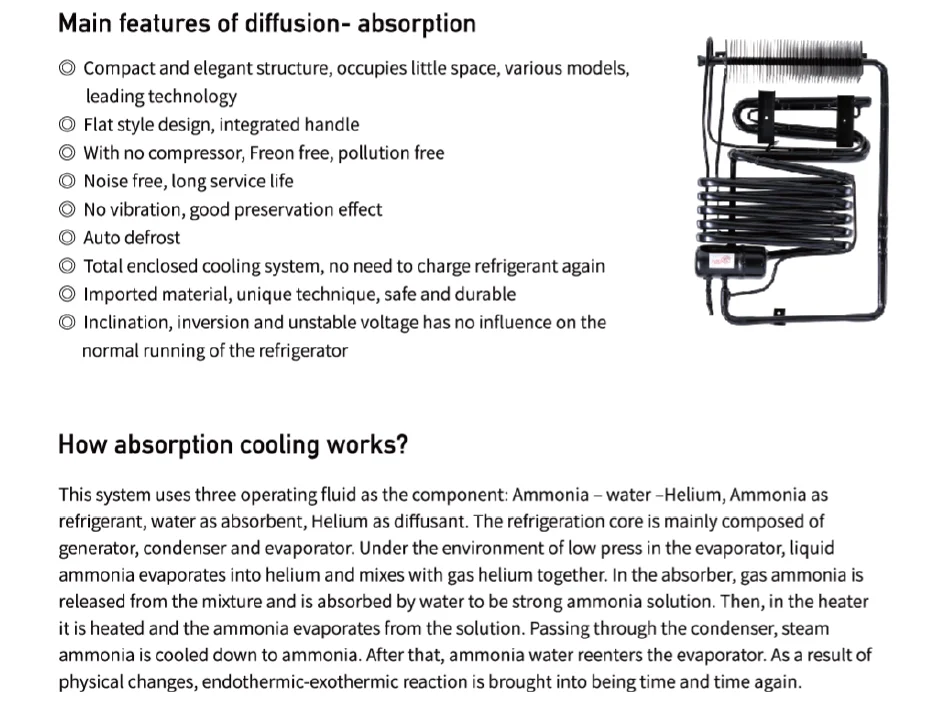 Absorption Refrigerator Lpg Gas Absorption Refrigerator& Freezer - Buy ...