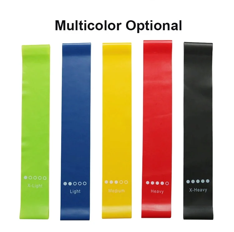 600mm Length Tpe Exercise Resistance Loop Circle Set Of 5 Level And ...