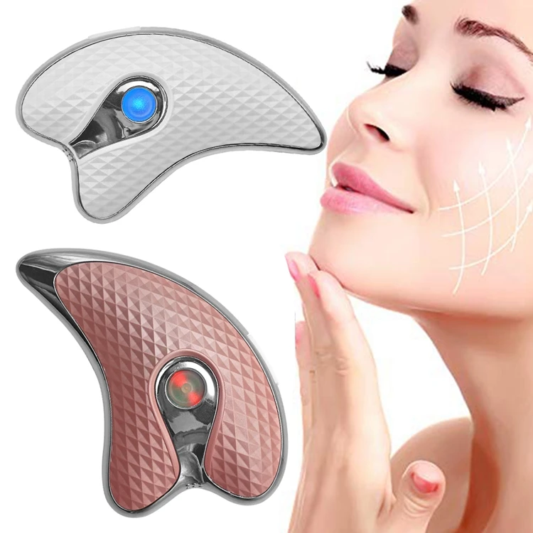 Electric Face Massager Microcurrent Vibration Gua Sha Scraping Massage ...