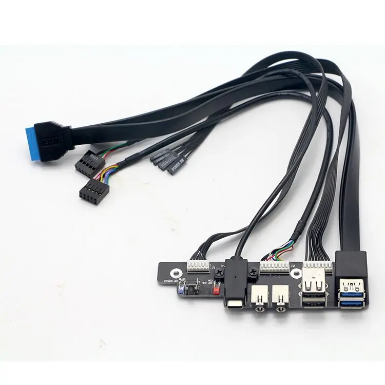 Computer Case PCB Cable - Dual USB & HD Audio Connectors