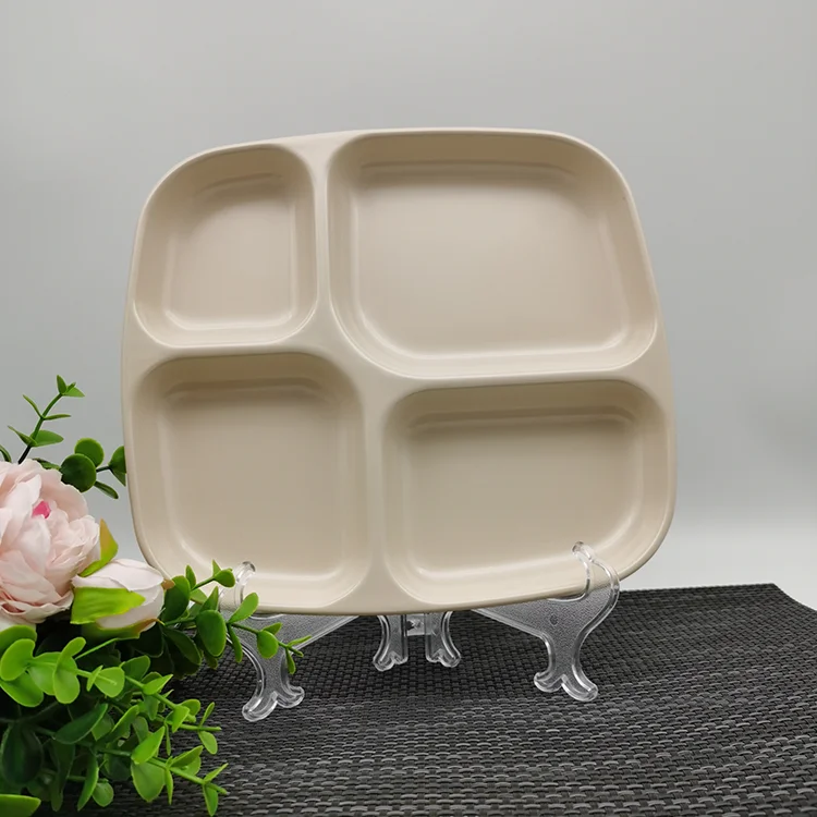 Eco-friendly Lightweight Customizable Square Melamine Divided 4 ...