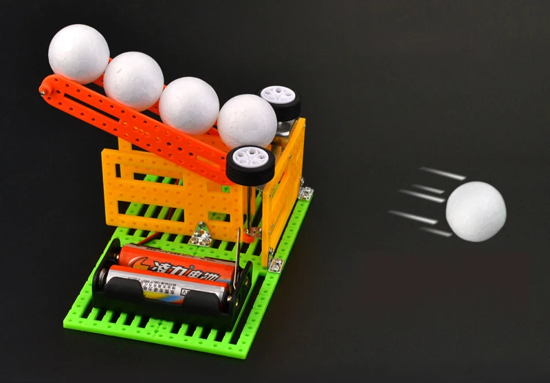 Auto Ball Pitching Machine Diy Educational Toys Stem Science Kit - Buy ...