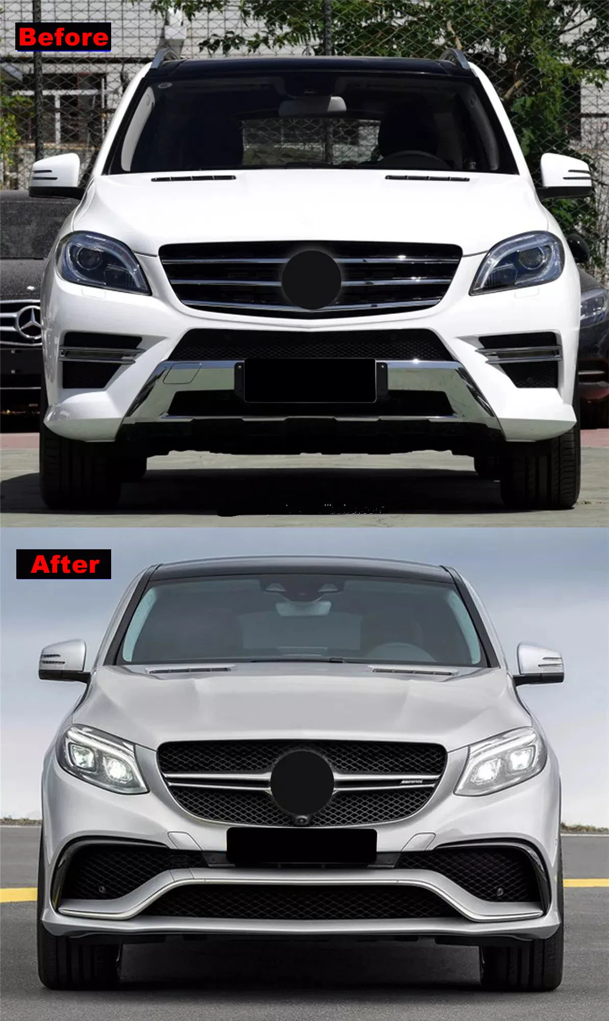 2012-2015 Ml-class W166 Upgrade To Gle-class W166 Gle63 Body Kit Ml To ...