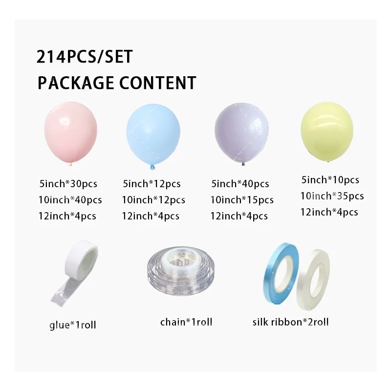 Centro De Mesa Con Globos - Macaron Balloon Garland