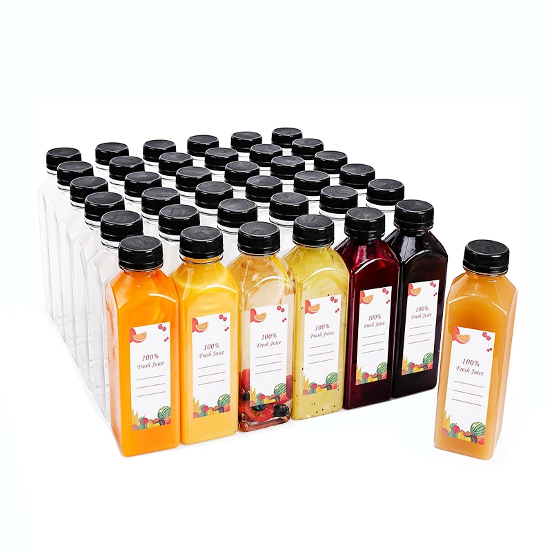Machi Ins Flat Square Beverage Bottle - BPA Free PET