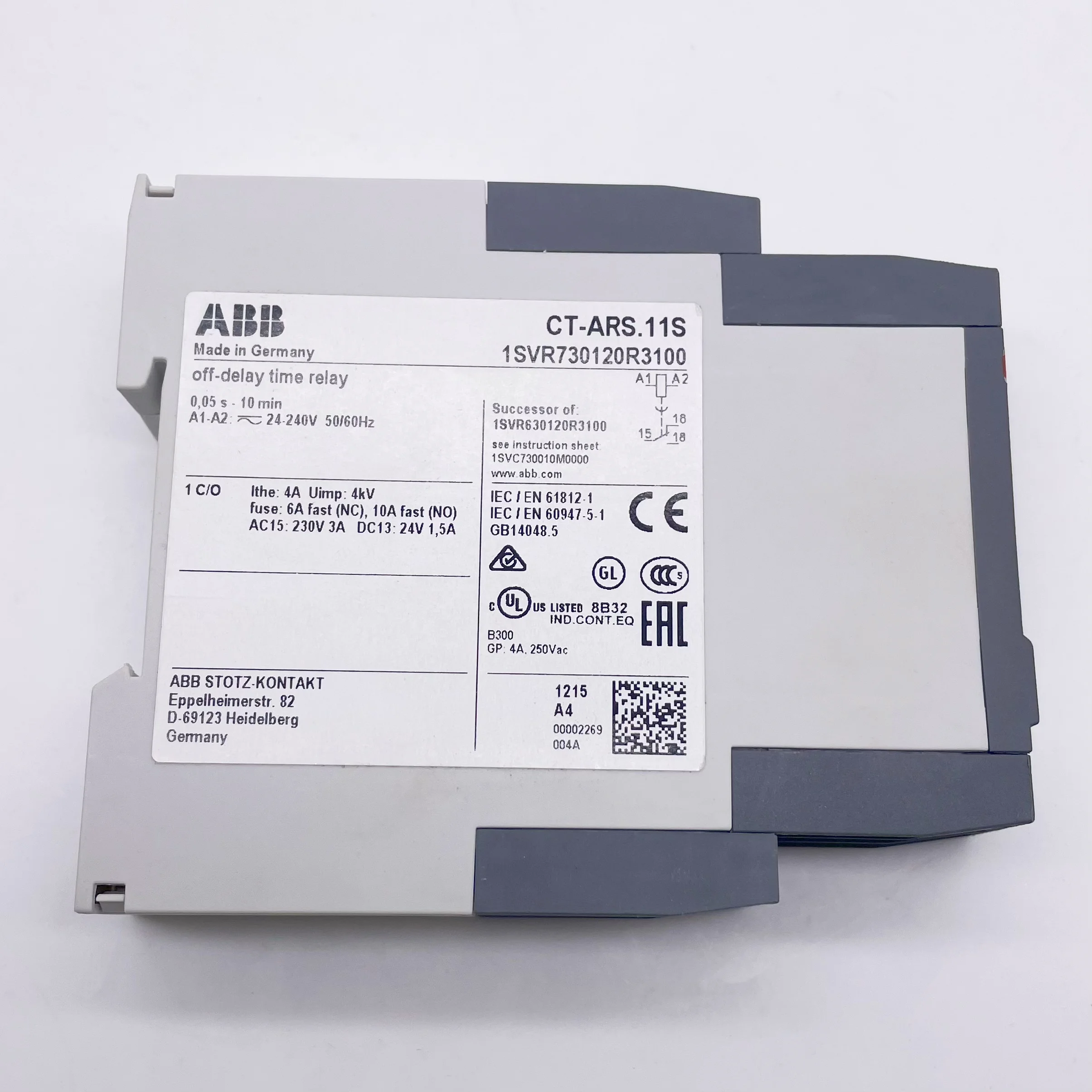 General Purpose off-Delay Time Relay CT-ARS.11S - Sealed Protect Feature