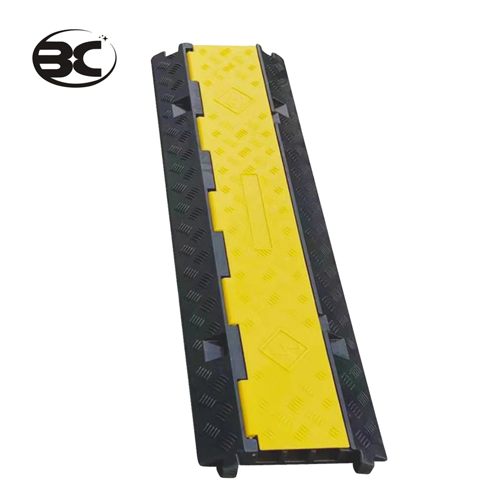 3-Slots Rubber Cable Protectors Floor Cord Guard and Speed Bumps ...